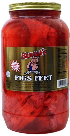 Hannahs Pickled Pigs Feet 4.25lb Jar - RiverfrontGifts.com